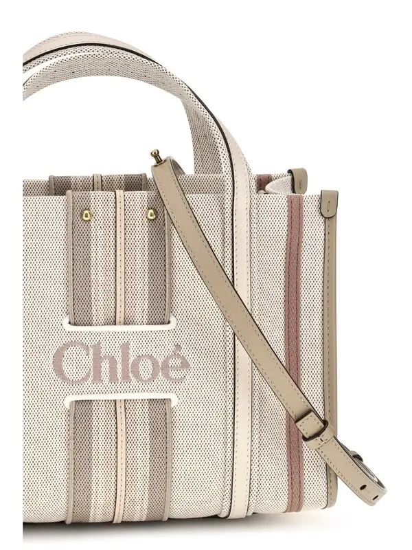Chloé Small Woody Loop Canvas Tote Bag