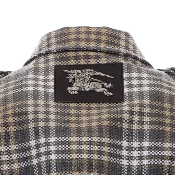 Burberry Logo Checked Trench Coat