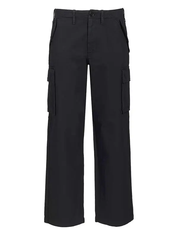 Burberry Cotton Twill Cargo Trousers - Blue