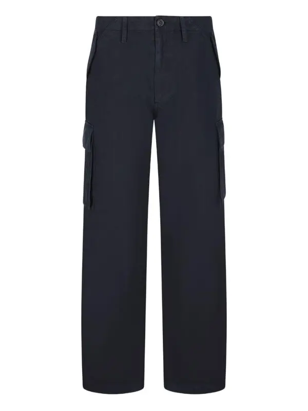 Burberry Cotton Twill Cargo Trousers - Blue