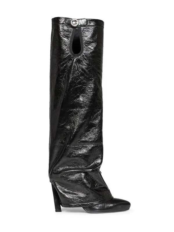 Attico Crackled Leather Leon High Boots - Multicolor