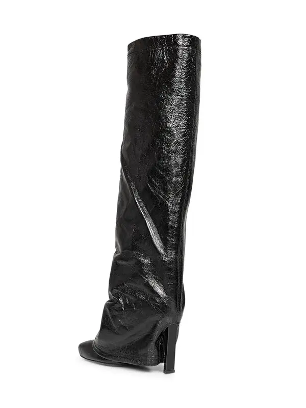 Attico Crackled Leather Leon High Boots - Multicolor