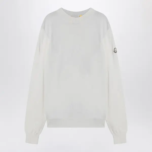 MONCLER X MERCEDES-BENZ BY NIGO White Jumper With Logo Print - Gray