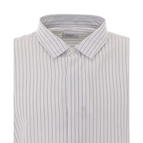 Saint Laurent Slim Fit Cassandre Shirt - Gray