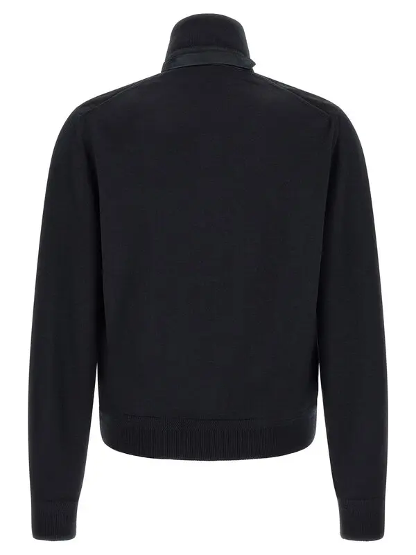 TOM FORD Two-material Cardigan - Blue