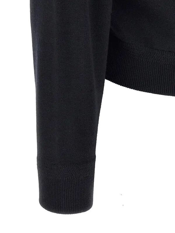 TOM FORD Two-material Cardigan - Blue