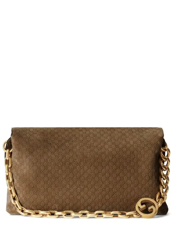 Gucci Calf Skin Bag With Chain Gg - Brown