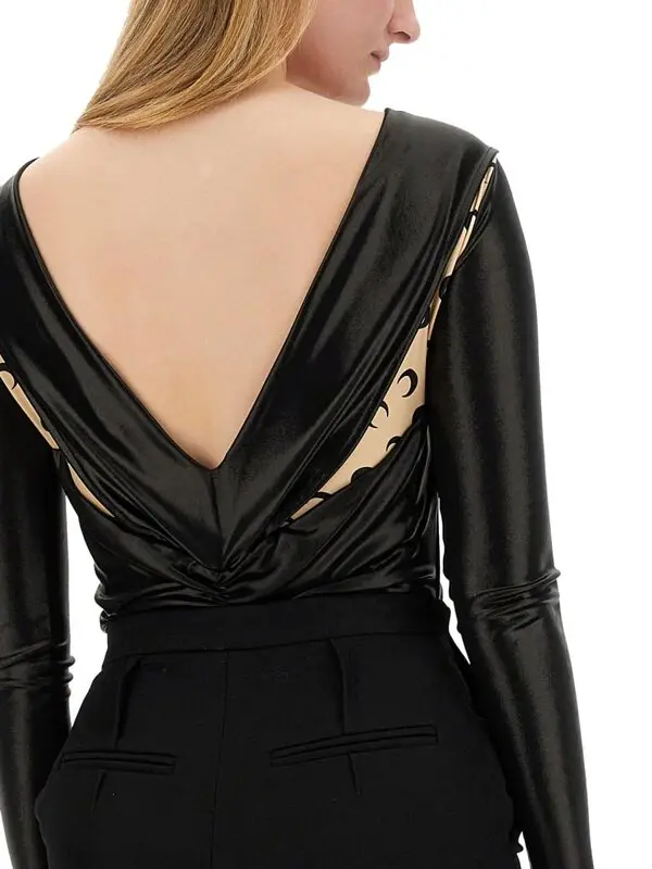 MARINE SERRE Draped Bodysuit