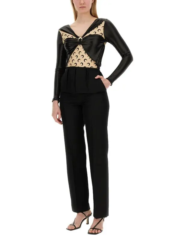 MARINE SERRE Draped Bodysuit