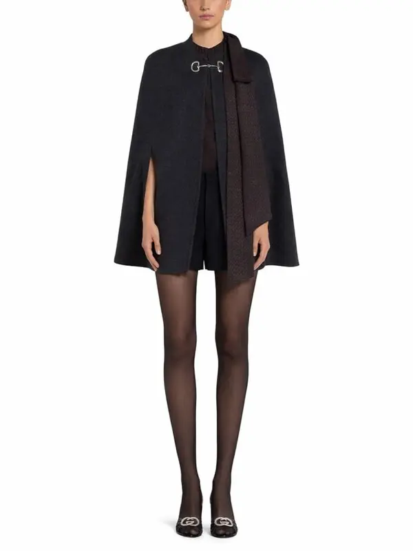 Gucci Wool And Silk Cape With Clamp