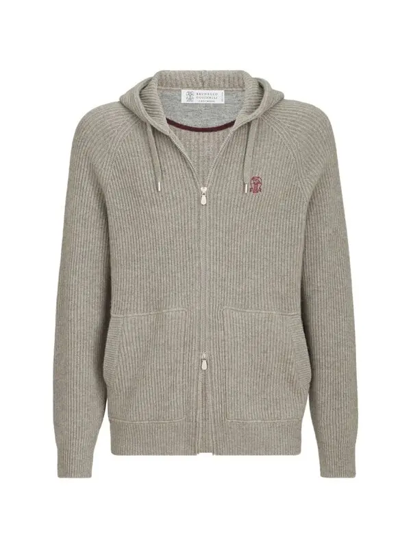 Brunello Cucinelli Logo Cashmere Hoodie