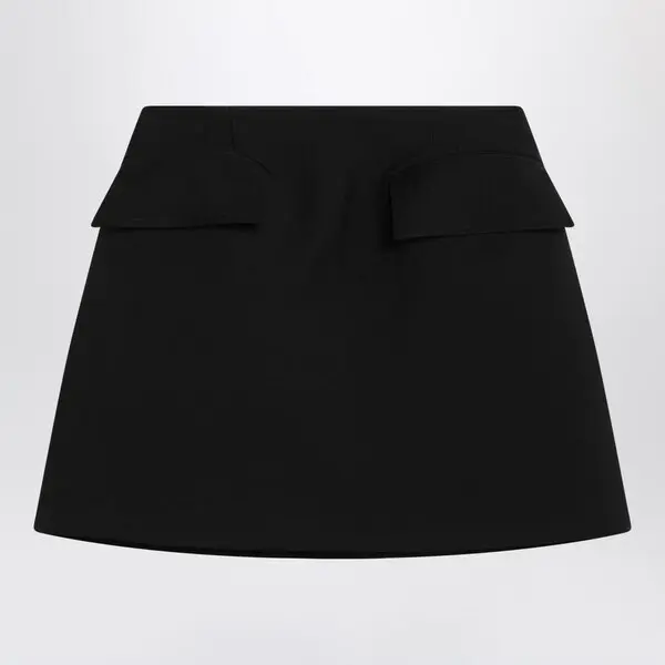 Alexander McQueen Wool Mini Skirt - Black