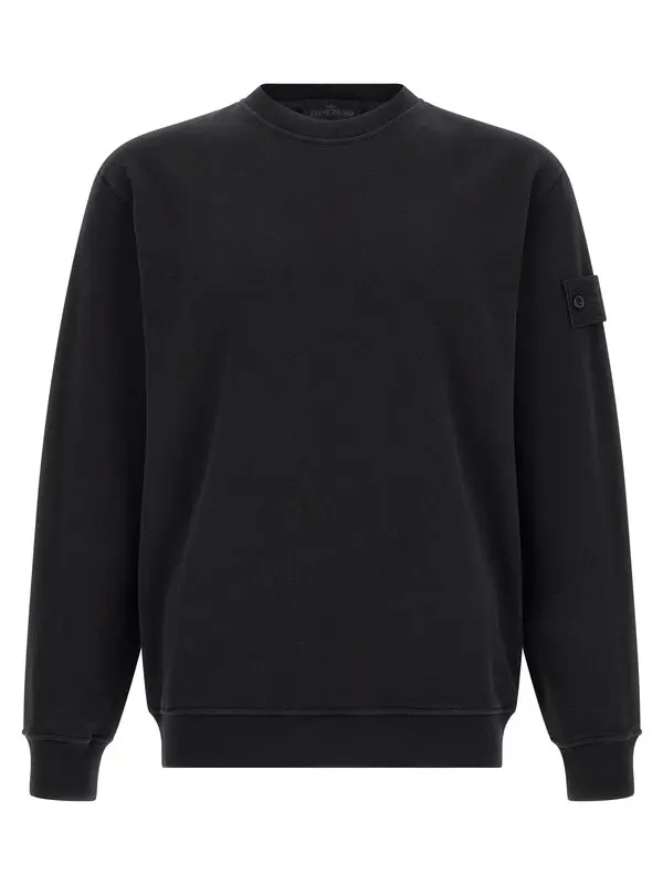Stone Island Badge Ghost' Sweatshirt - Black