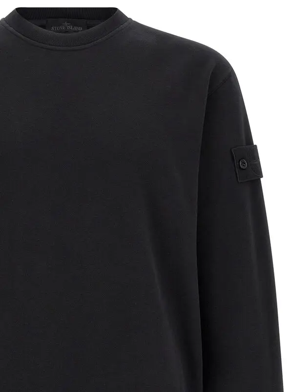 Stone Island Badge Ghost' Sweatshirt - Black