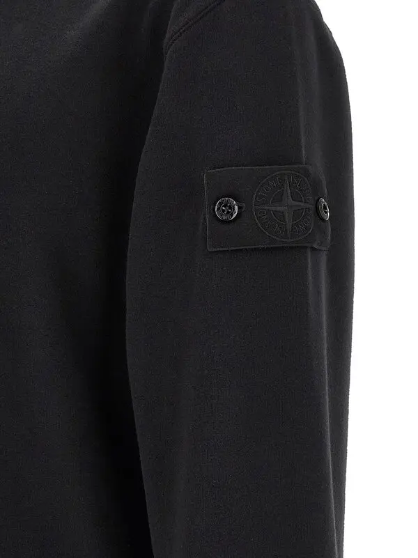 Stone Island Badge Ghost' Sweatshirt - Black