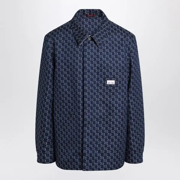 Gucci White Jacket With Gg Shadow