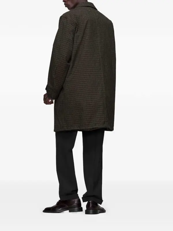 MAISON MARGIELA Buttoned Plaid Trench Coat