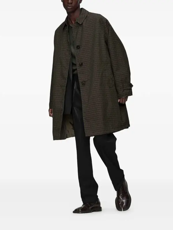 MAISON MARGIELA Plaid Trench Coat - Green