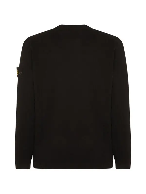 Stone Island Micro-stitch Cotton Sweater - Black