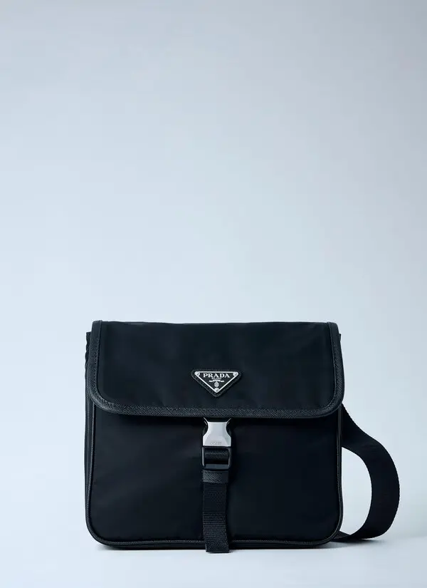 Prada Re-nylon And Saffiano Leather Shoulder Bag