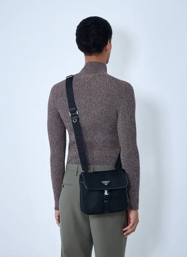 Prada Re-nylon And Saffiano Leather Shoulder Bag