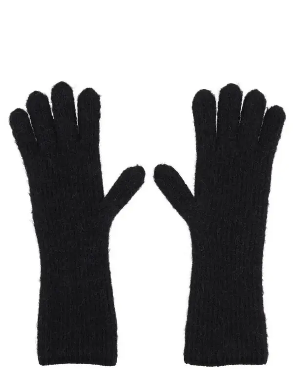 Jacquemus Gloves With Logo - Black