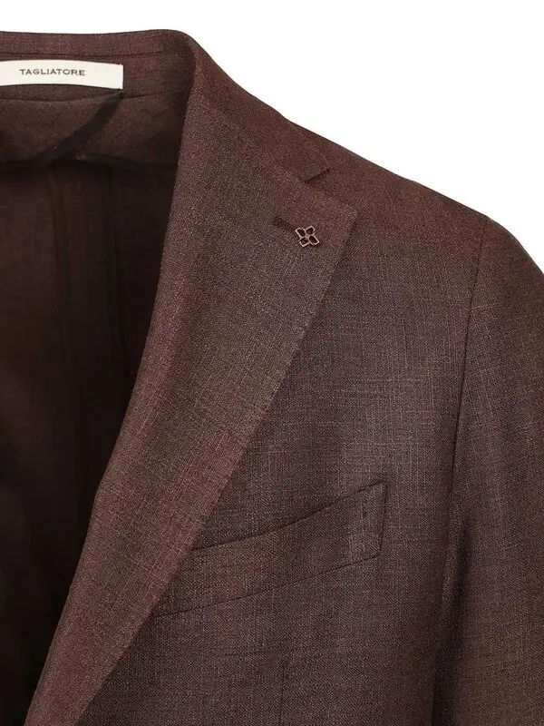 Tagliatore Montecarlo Jacket In Wool And Silk