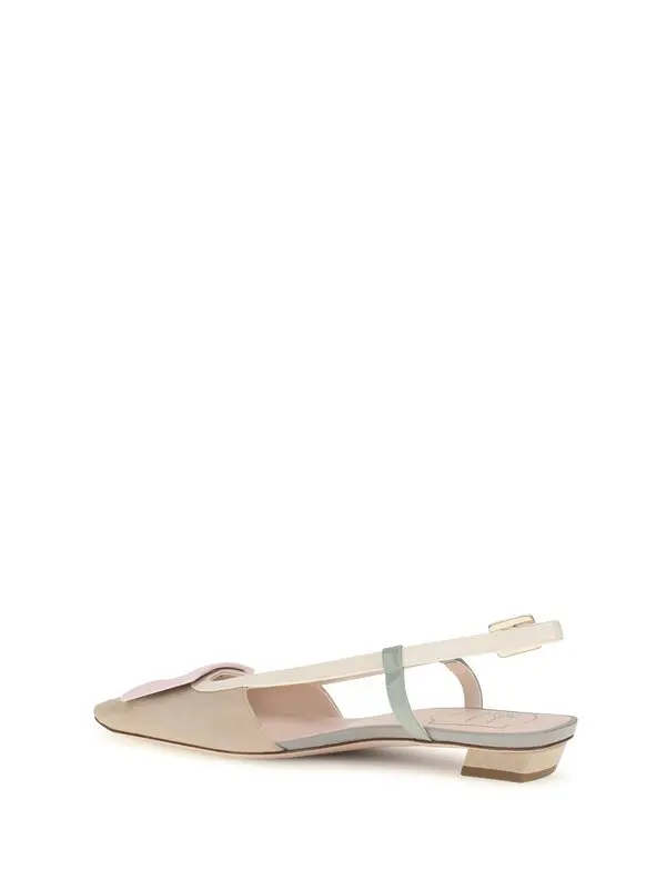 ROGER VIVIER Suede Belle Vivier Slingback Ballerinas