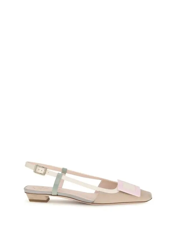 ROGER VIVIER Suede Belle Vivier Slingback Ballerinas - Multicolor