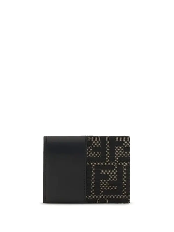 Fendi Ff Jacquard Card Holder - Brown