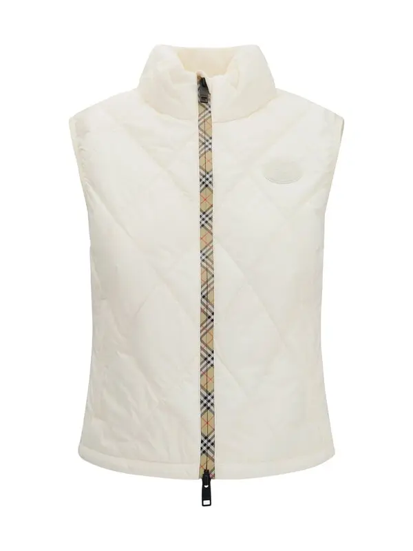 Burberry Cheswick Padded Sleeveless Gilet - White