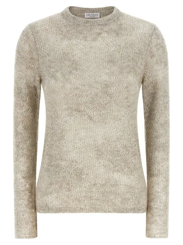 Brunello Cucinelli Lace Sweater - Cream