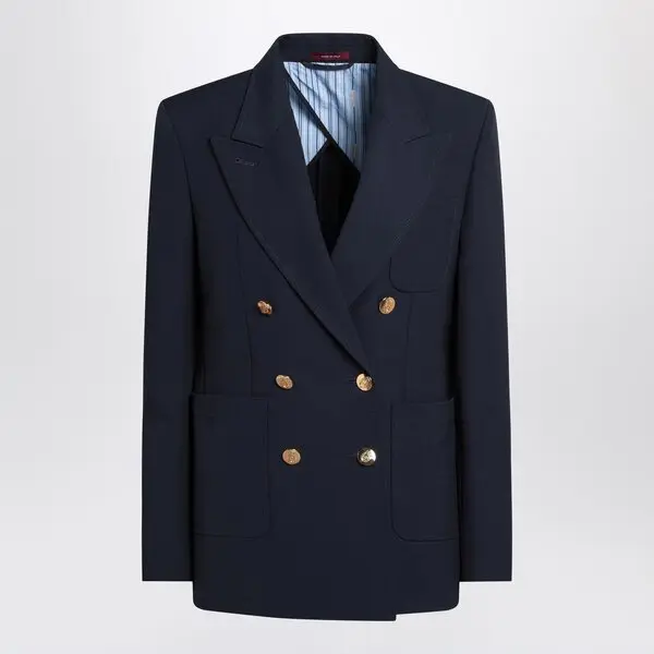 Gucci Double-breasted Jacket In Cotton