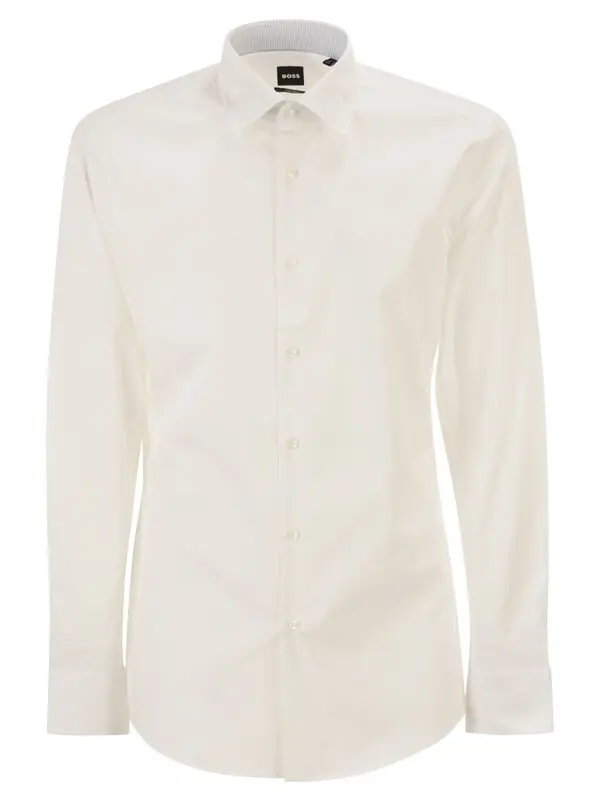 BOSS Slim Fit Shirt In Stretch Cotton Poplin