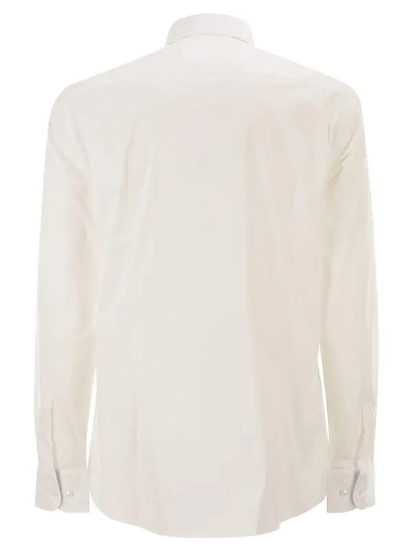 BOSS Slim Fit Shirt In Stretch Cotton Poplin - White