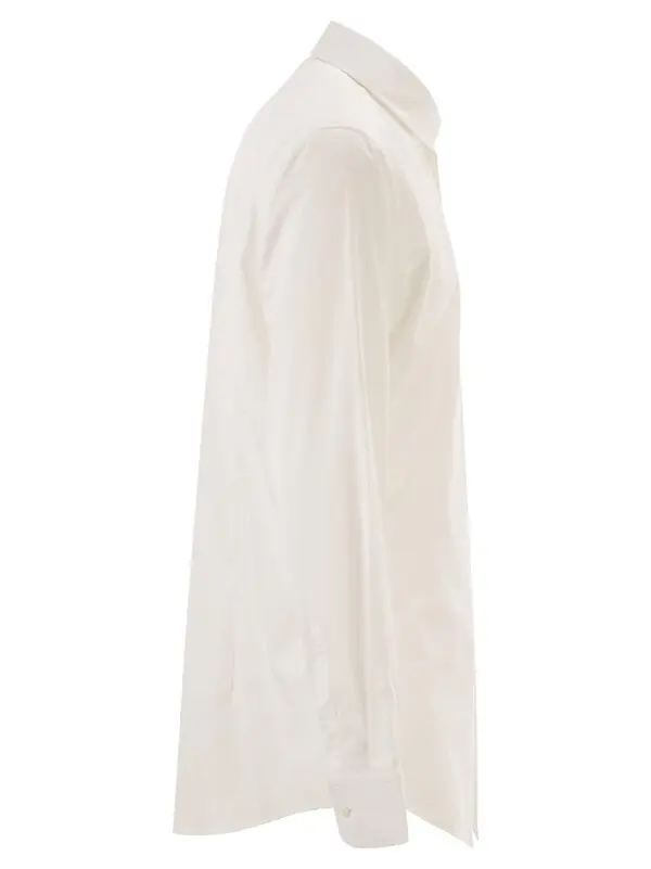 BOSS Slim Fit Shirt In Stretch Cotton Poplin - White