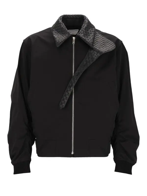 Bottega Veneta Padded Nylon Bomber Jacket - Black