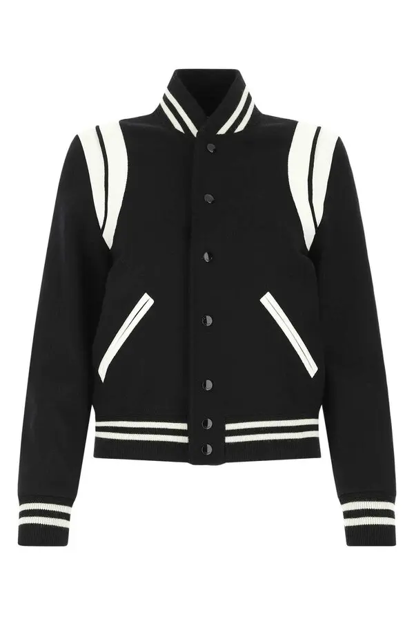 Saint Laurent Wool Blend Bomber Jacket