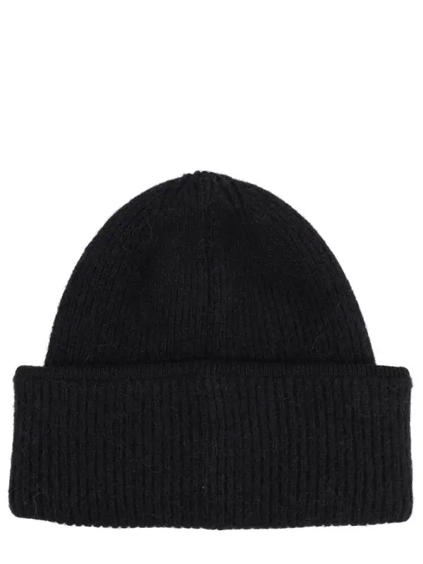 Jacquemus Ribbed Beanie With Grossgrain - Black
