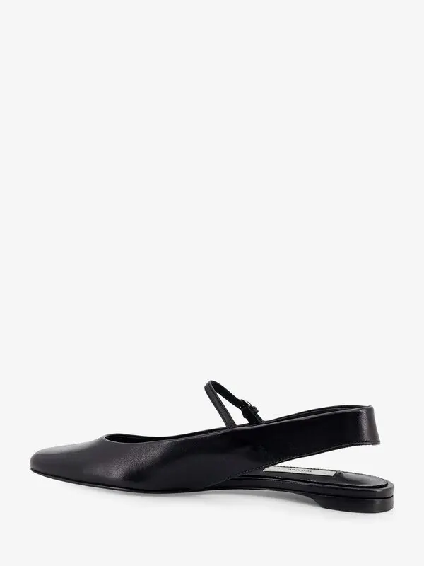 TOTEME Leather Ballerinas - Black
