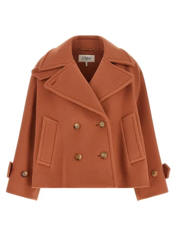 Chloé Double-breasted Coat - Pink