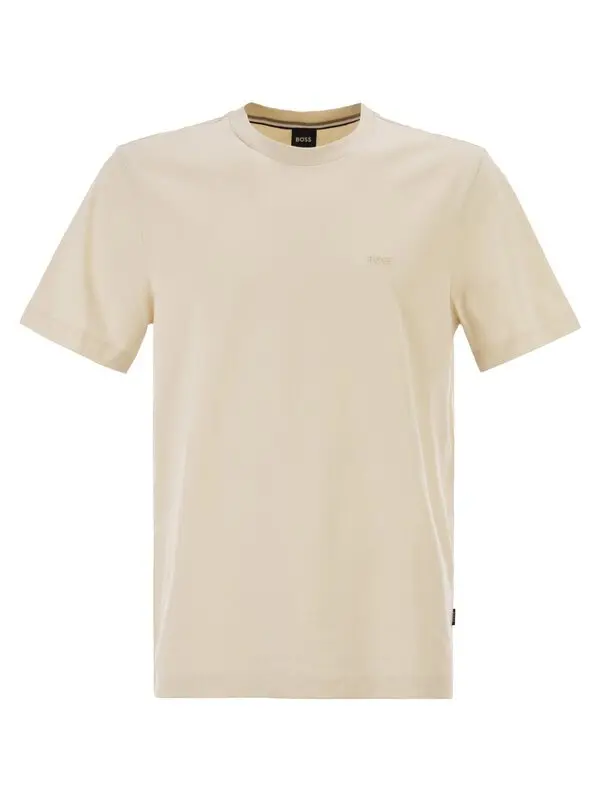 BOSS Cotton Jersey T-shirt With Logo - White