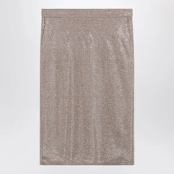 Giuseppe Di Morabito Midi Skirt With Rhinestones - Silver