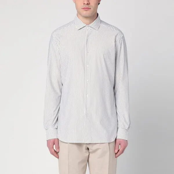 XACUS White/beige Cotton Shirt - Cream