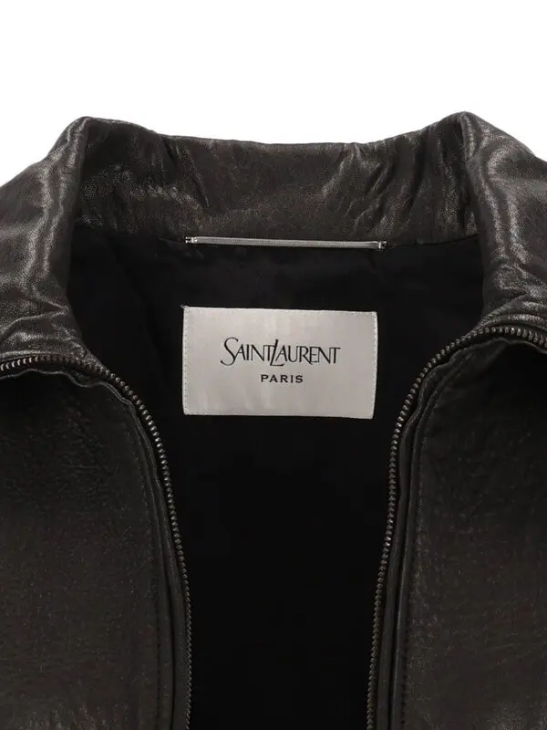 Saint Laurent Lambskin Balloon Jacket - Black