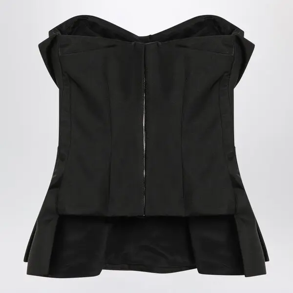 Alexander McQueen Corset Top In Silk Blend
