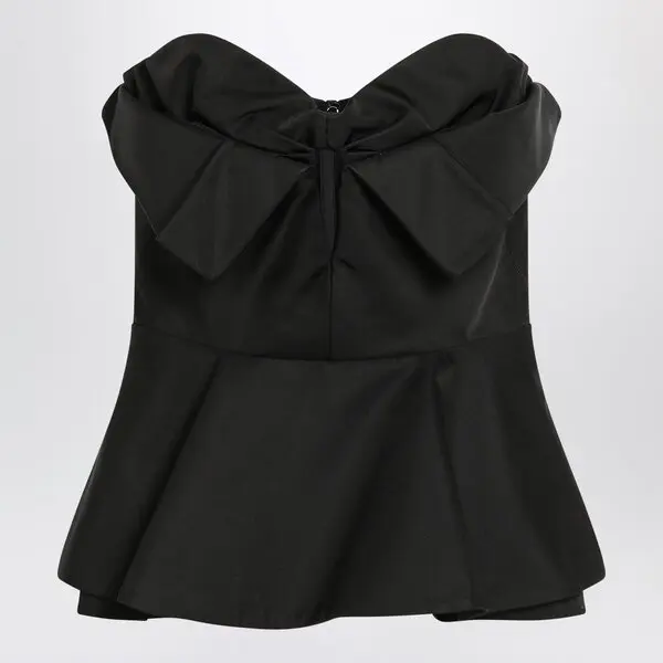 Alexander McQueen Silk Blend Corset Top - Black