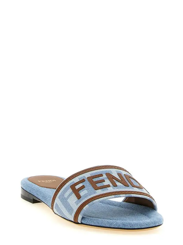 Fendi Denim Sandals - Blue