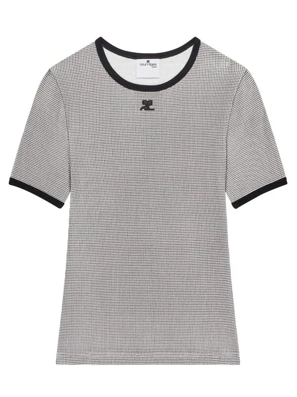 COURREGES Signature Contrast T-shirt - Black