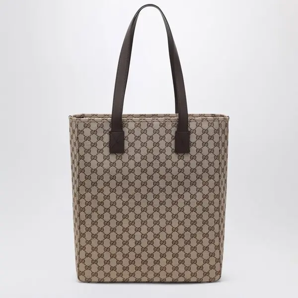 Gucci Large Gg Beige Fabric Shopping Bag